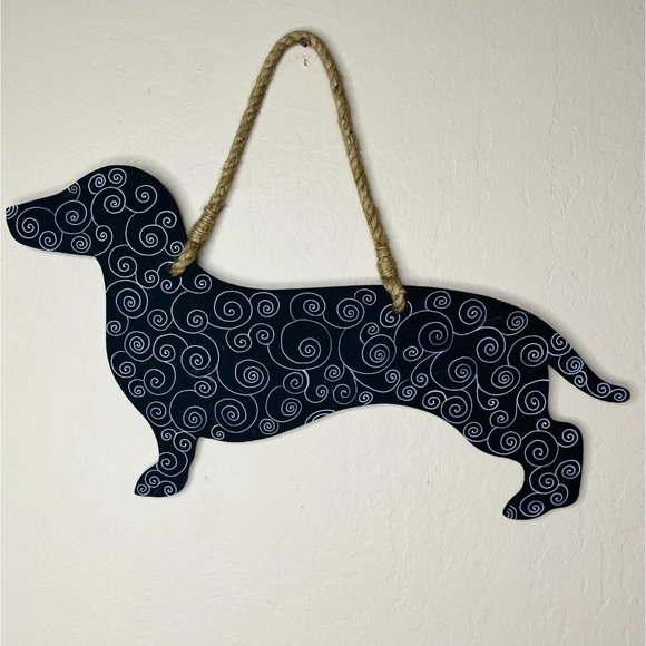 Handmade | Wall Decor | Handmade Wooden Dachshund Silhouette Dog ...
